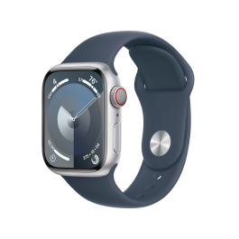 Pre-owned Apple Watch Series 9 GPS + Cellular 45mm Silver Aluminium Case